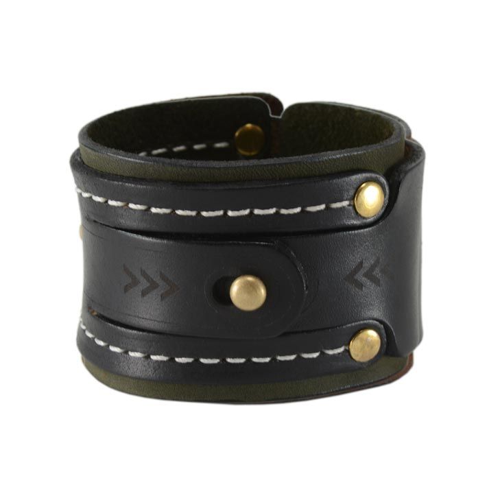 Dual Lock Bracelet - BlackChromexcel/Dark Olive-Chamois