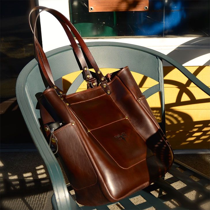 ADJUSTABLE TOTE BAG - Brown